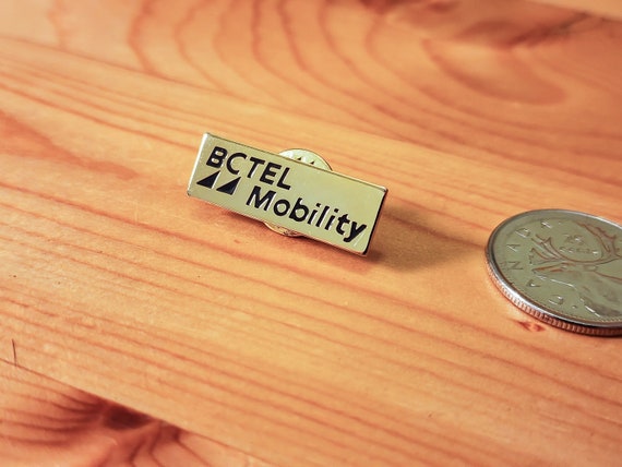 Vintage BCTel Mobility Enamel Pin - British Columbia … - Gem