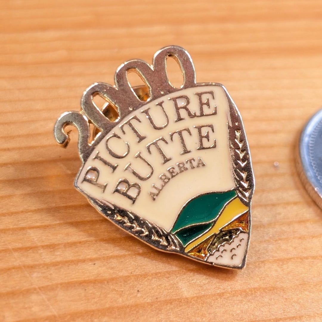 Vintage 2000 Picture Butte Alberta Canada Enamel Pin - Etsy