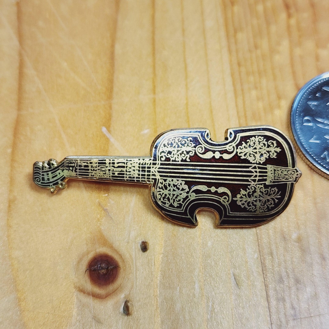 Violin MMA Dark Red Metropolitan Museum of Art Gold Toned Pin 1985 ...
