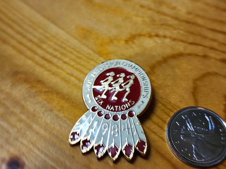 Vintage 1984 Six Nations Skating Enamel Pin – WOS Championships Brooch ...