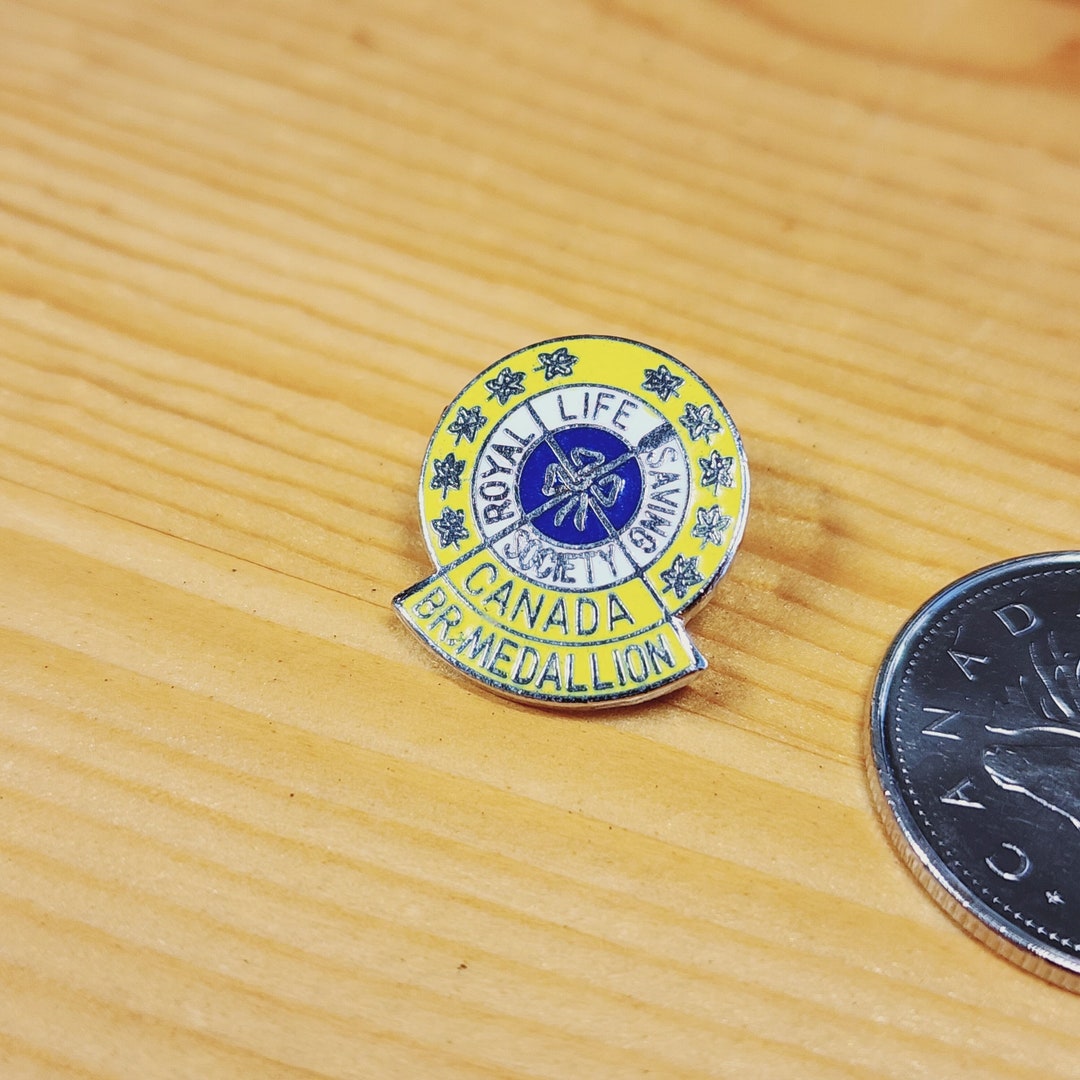 Royal Life Saving Society - Canada - Br Medallion Brooch Pin Unique ...