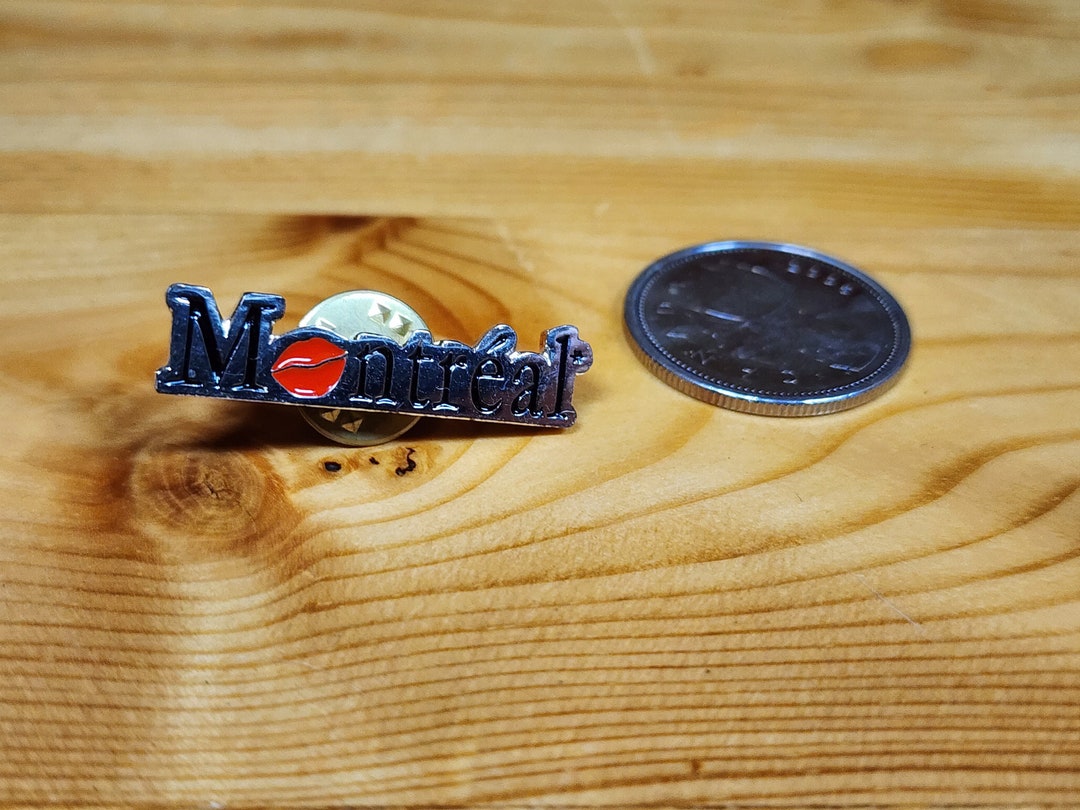 Montreal With Red Lips - Fun Beautiful Brooch Pin Unique Rare Hat Pin ...