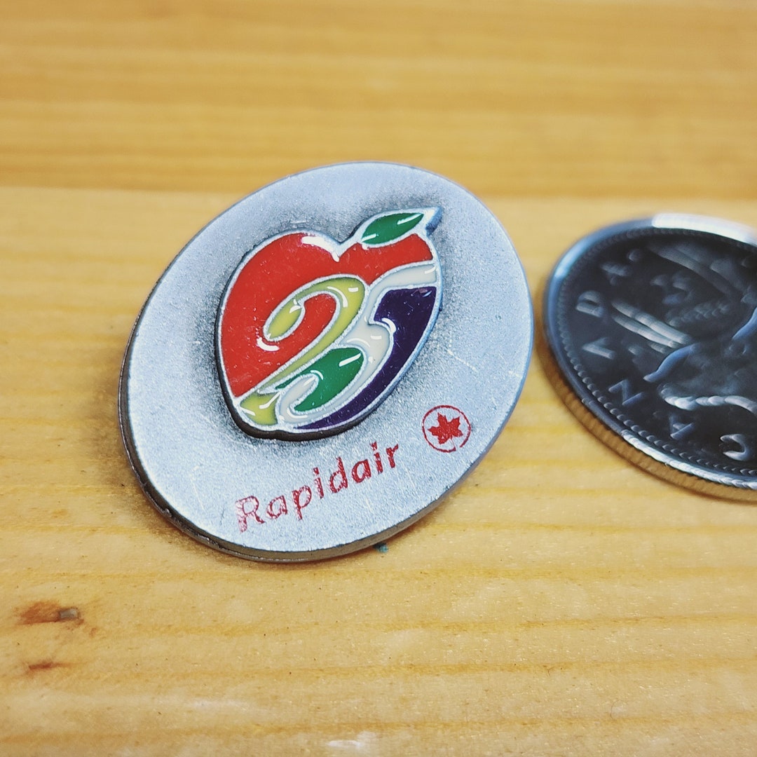 Rapidair Canada 25 Year - A Nice 25 Year Pin With an Apple Brooch Pin ...