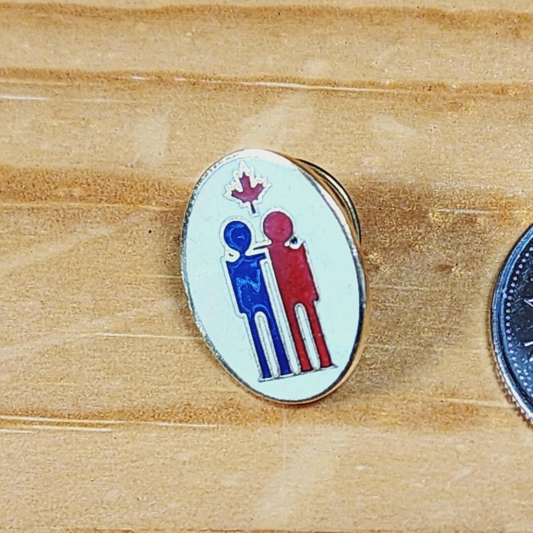Country Humans Canada Enamel Brooch Pin, Retro Lapel Pin - Etsy