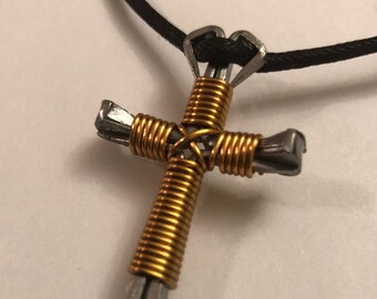 Burgundy Disciple's Cross Necklace Handmade - Etsy