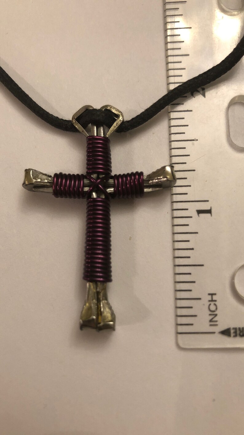Burgundy Disciple's Cross Necklace - Handmade! - Etsy