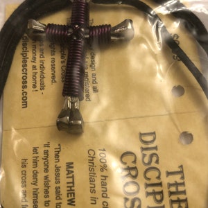 Burgundy Disciple's Cross Necklace - Handmade! - Etsy