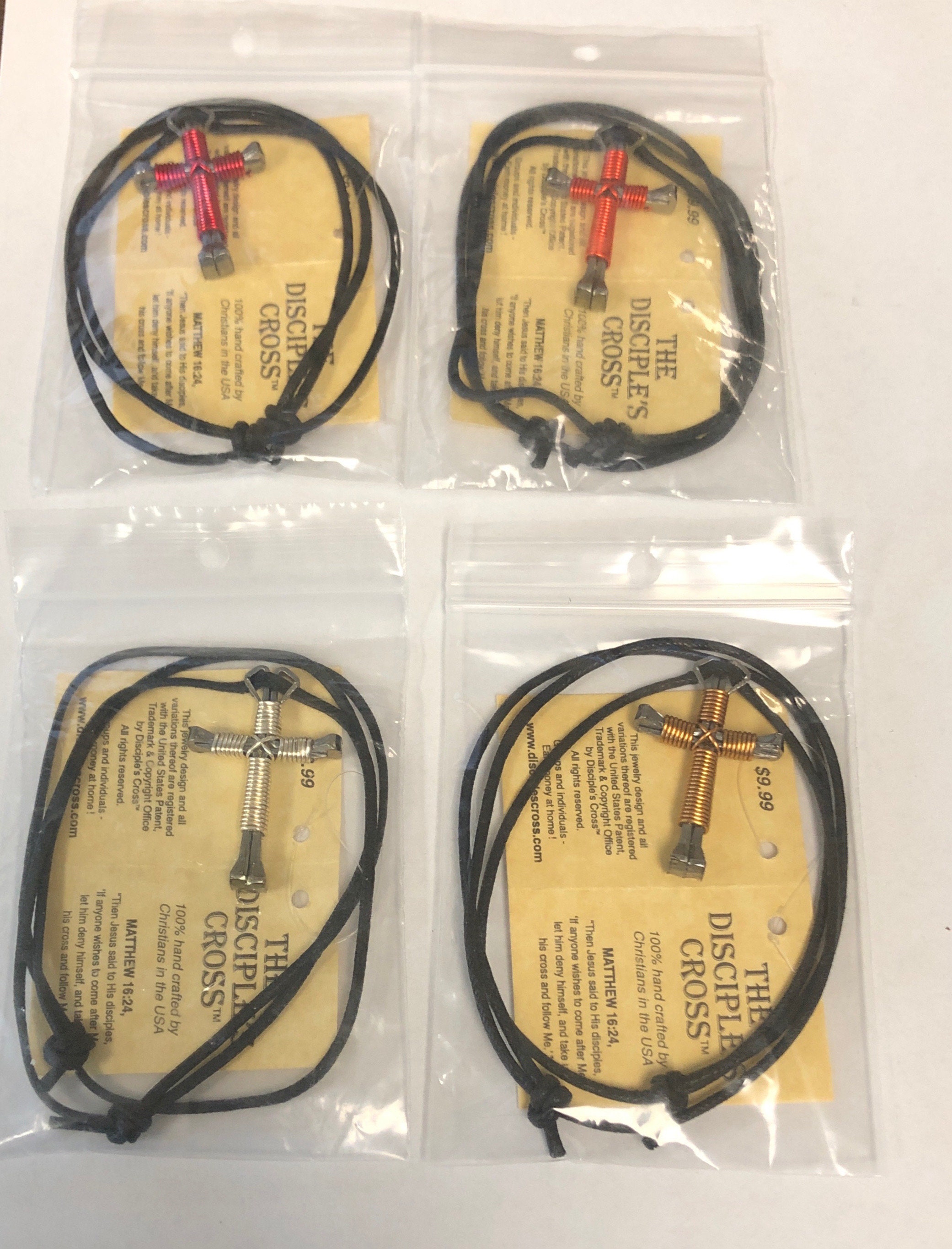 Burgundy Disciple's Cross Necklace - Handmade! - Etsy