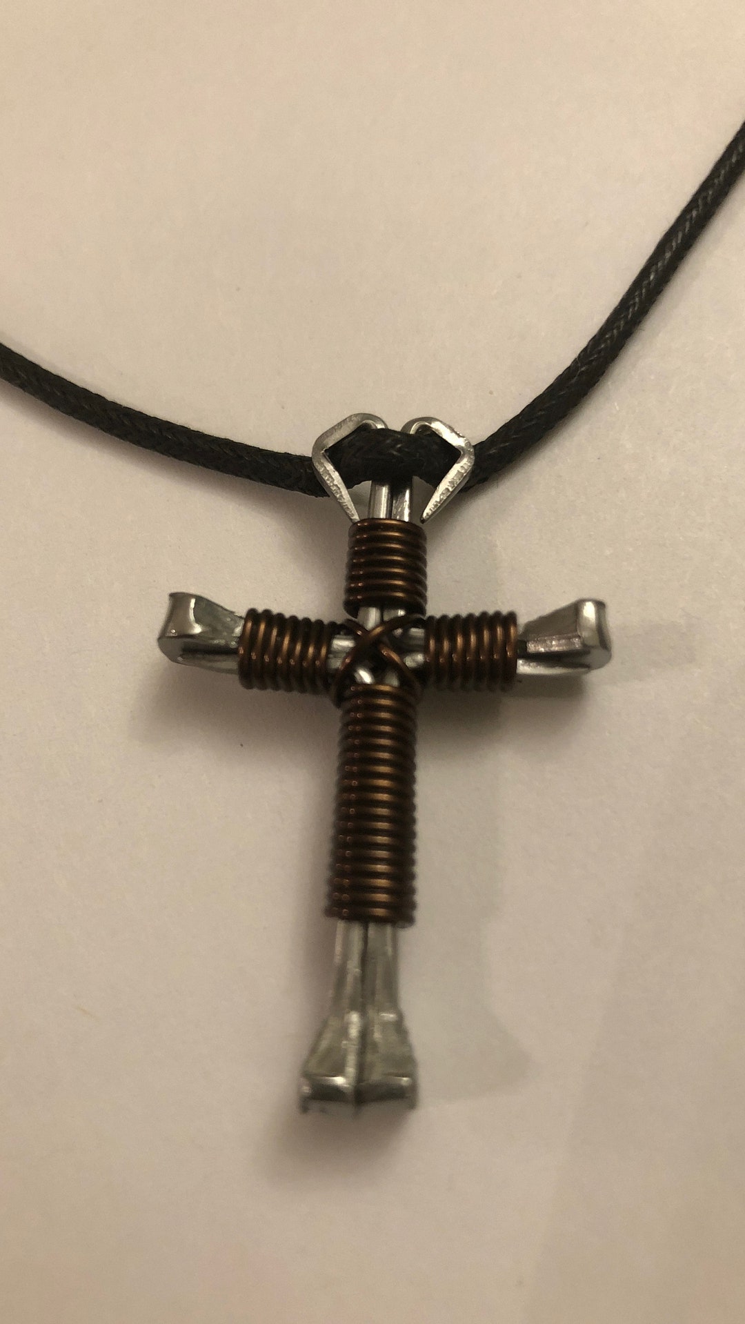 Dark Brown Disciple's Cross Necklace - Handmade! - Etsy