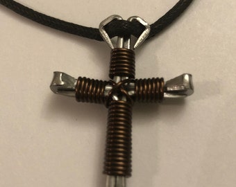 Burgundy Disciple's Cross Necklace Handmade - Etsy