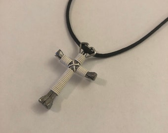 Burgundy Disciple's Cross Necklace Handmade - Etsy