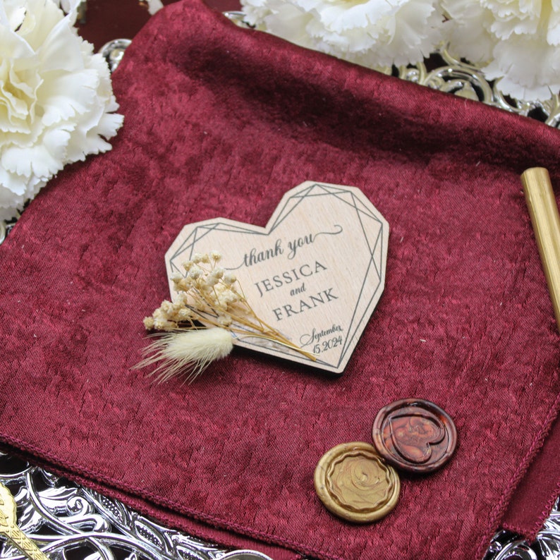 Floral Wood Save the Date Magnet: Rustic Wedding Invitation - Etsy