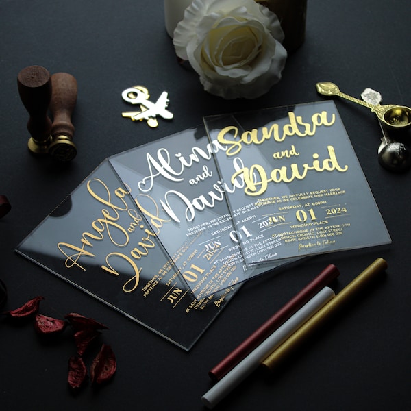 View Invitations by InvitationAndWedding on Etsy