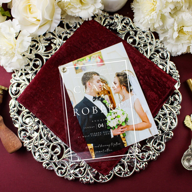 Transparent Wedding Invitation - Etsy