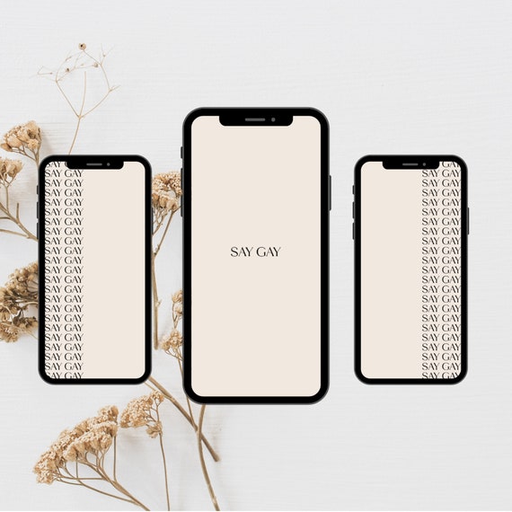 Say Gay Wallpaper Ios 14 Aesthetic LGBT Wallpaper Iphone | Etsy