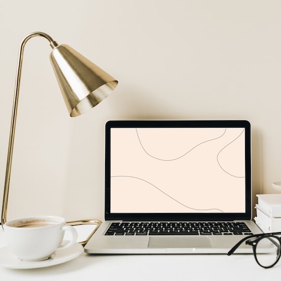 Neutral Desktop Wallpaper Desktop Background Macbook | Etsy