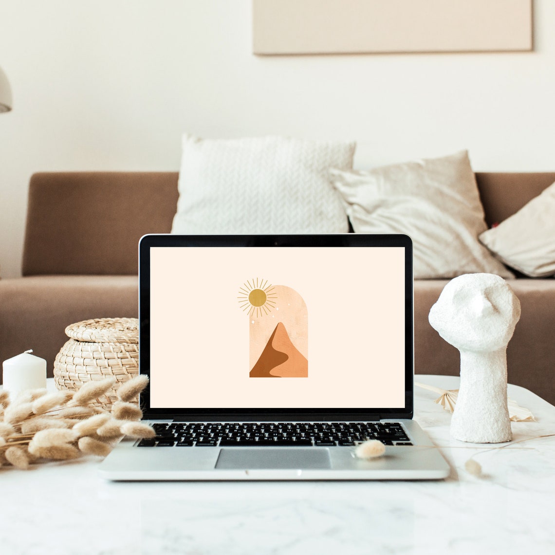 3x Cactus Wallpaper Boho Wallpaper Desktop Background MacBook Wallpaper ...