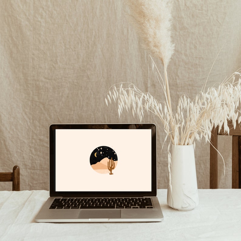 3x Cactus Wallpaper | Boho Wallpaper | Desktop Background | MacBook ...