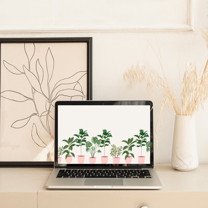 Botanical Wallpaper | Boho Wallpaper | Desktop Background | MacBook ...