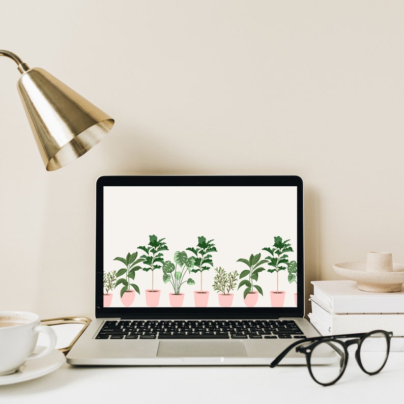 Botanical Wallpaper | Boho Wallpaper | Desktop Background | MacBook ...