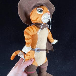 Shrek Puss in Boots Donkey Sidekick Fuzzy Plush Stuffed Animal 8 11 ...