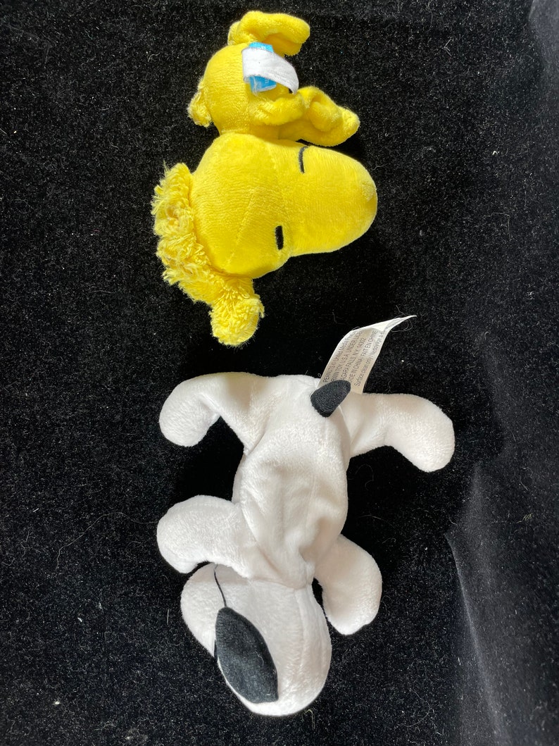 Mini Peanuts Snoopy Dog and Woodstock Bird Bark With Blue Sweatshirt ...