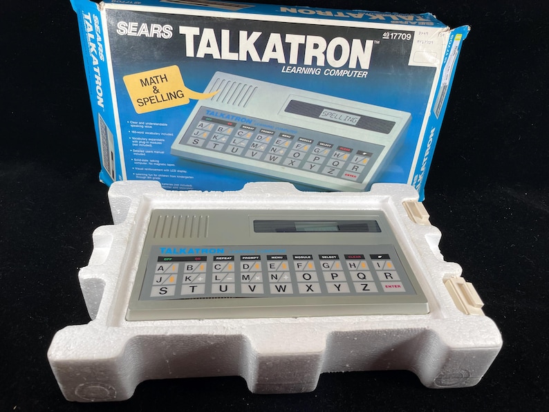 Vintage Sears Talkatron Learning Computer Math & Spelling 1980's ...