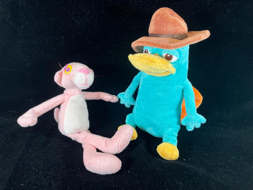 Vintage 1999 Pink Panther Plush 10 Inch Disney Phineas & Ferb Plush ...