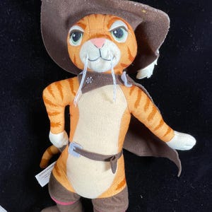 Shrek Puss in Boots Donkey Sidekick Fuzzy Plush Stuffed Animal 8 11 ...