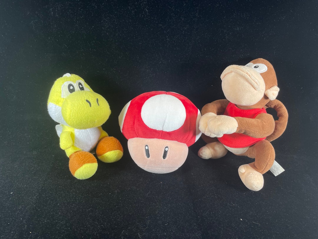 Super Nintendo Yellow Yoshi Mario Bros. Toad Stool Mushroom Donkey Kong ...