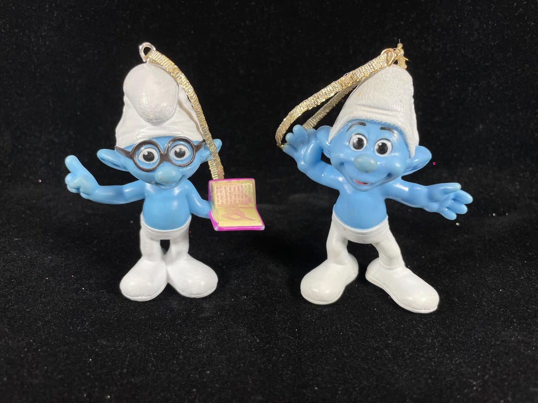 Smurfs Cartoon TV Show Christmas Tree Ornaments Smooth Brainey Brainy ...