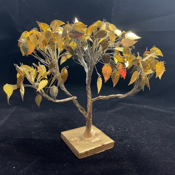 Gold Metal Bonsai Tree Sculpture - Etsy