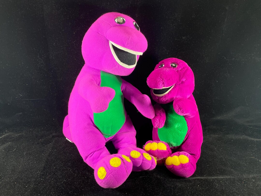 Vintage 1990's Talking Singing Barney the Purple Dinosaur 16 12 Inch Stuffed Plush Children's TV ...