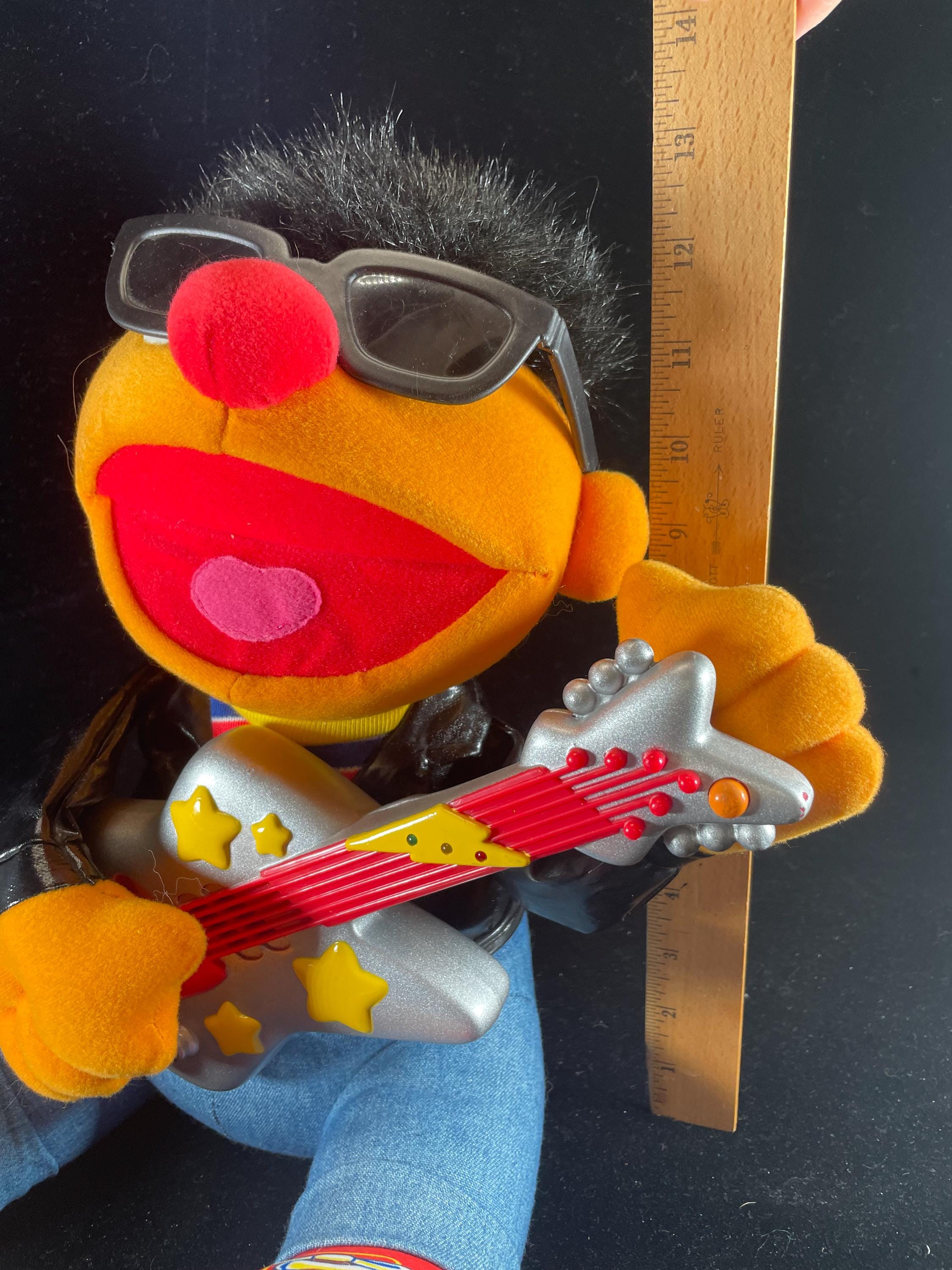 Vintage 1998 Sesame Street Ernie Plush - Rock N Roll, Sing and Snore ...