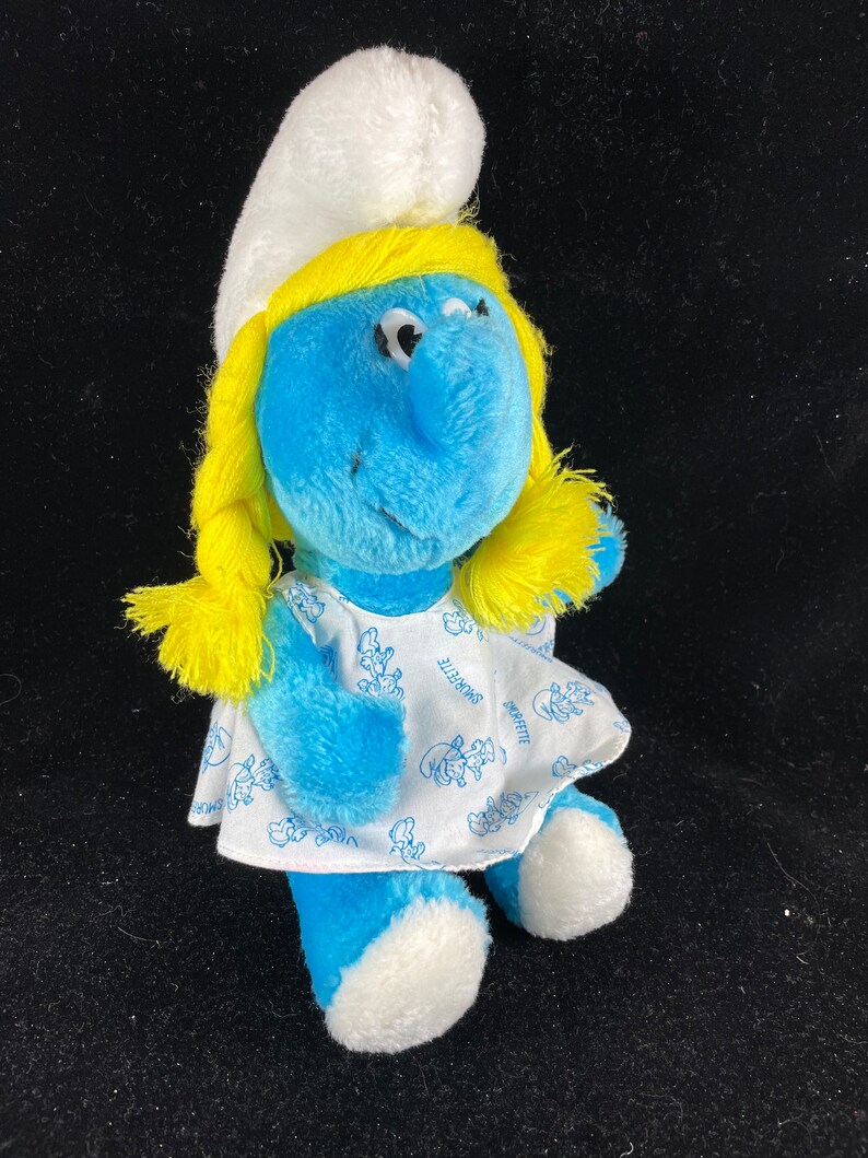 Vintage Smurfette Plush PEYO Wallace Berrie Smurfs Stuffed Animal 1981 ...