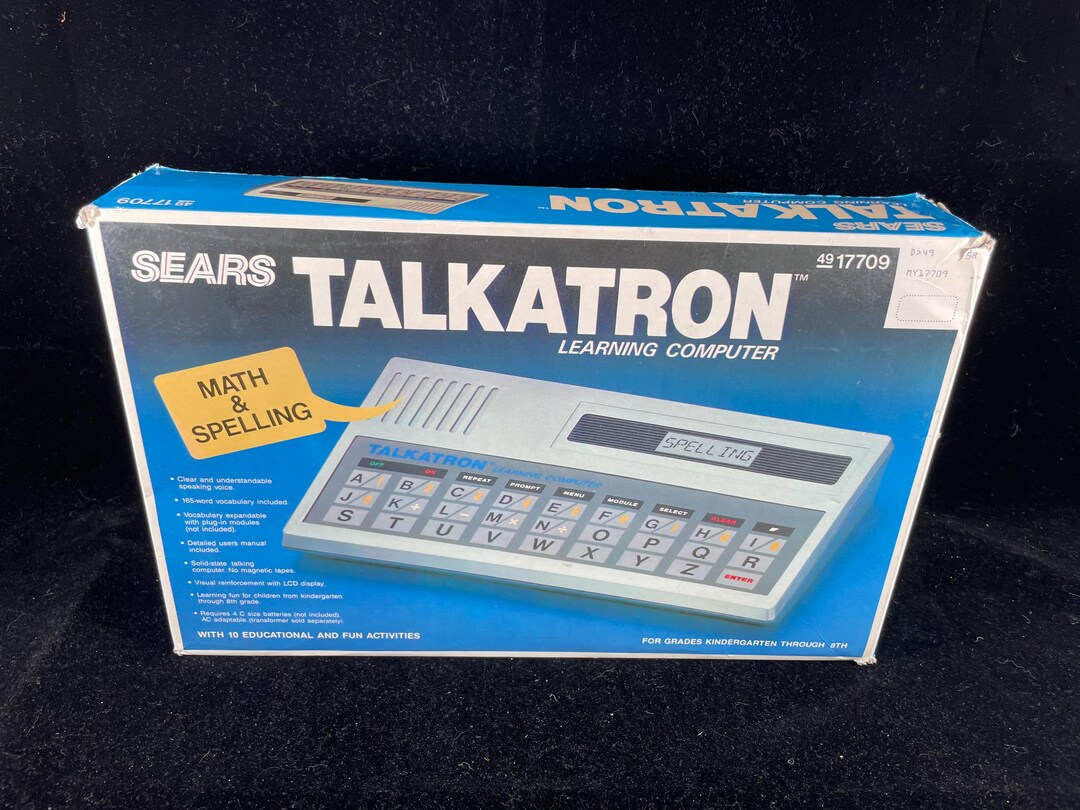 Vintage Sears Talkatron Learning Computer Math & Spelling 1980's ...