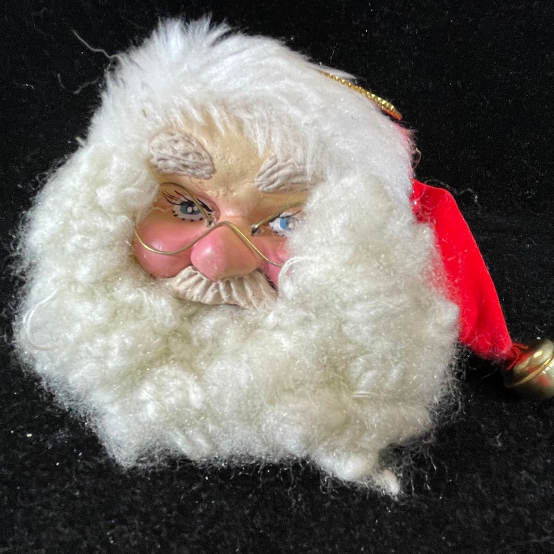 Santa Head Ornament - Etsy