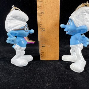 Smurfs Cartoon TV Show Christmas Tree Ornaments Smooth Brainey Brainy ...
