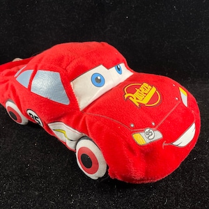Pixar Disney Cars Lightning Mcqueen Red Plush Stuffed 13 Inch Race Car ...