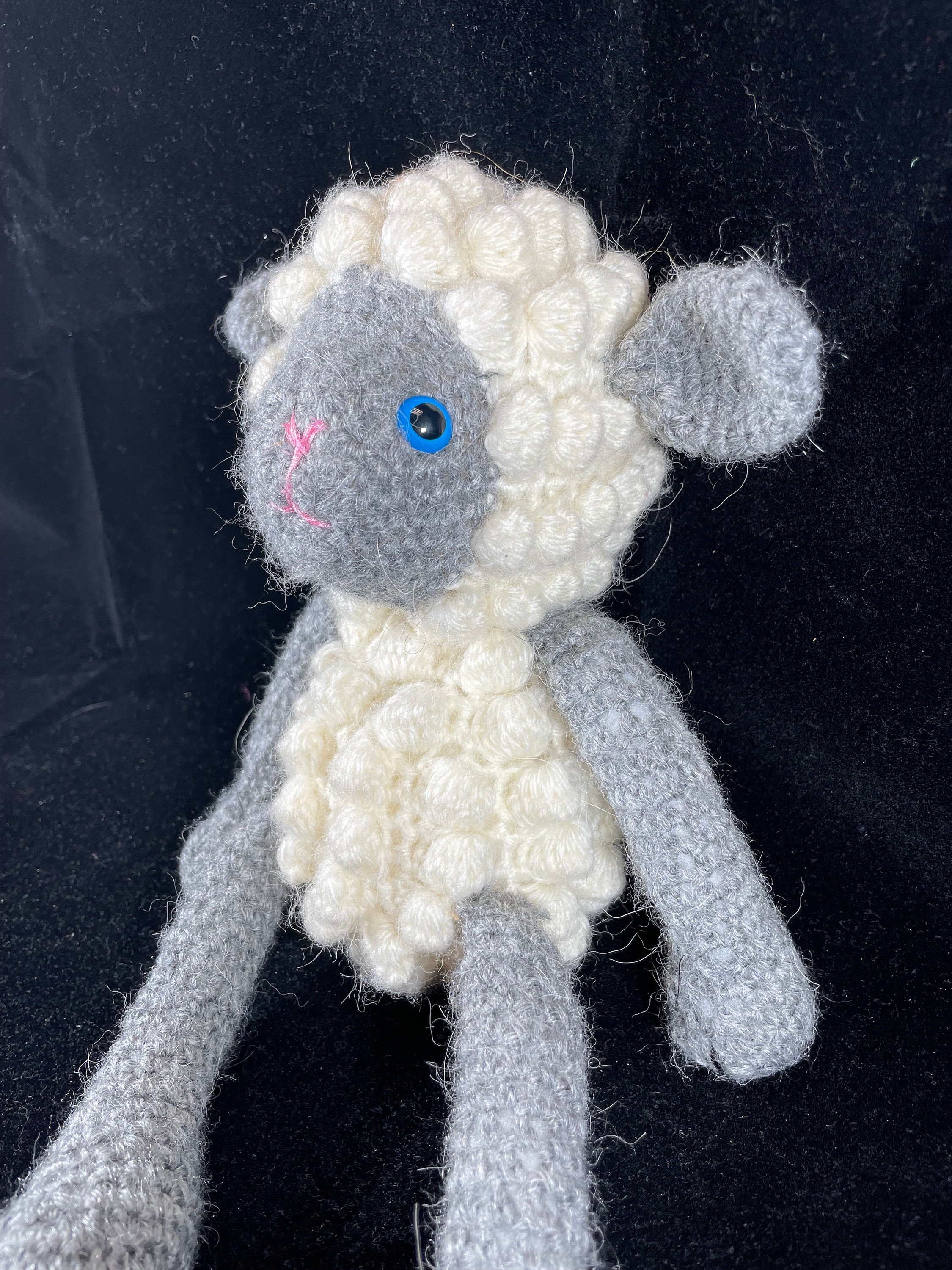 Crochet Knit Sheep Lamb Gray and White Amigurumi Plush Stuffed - Etsy