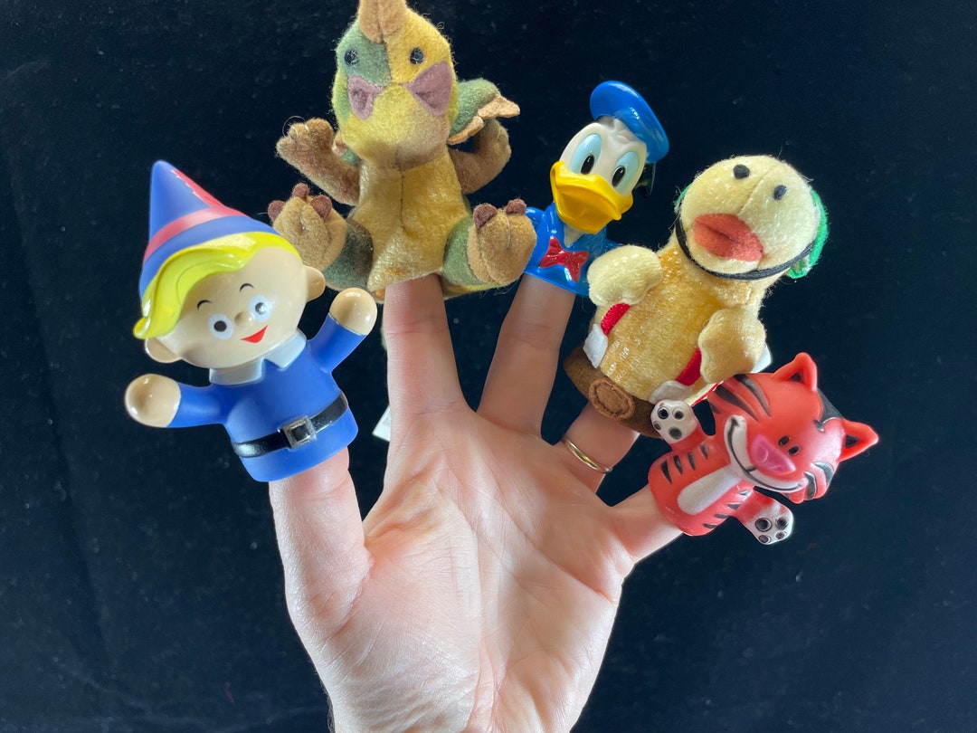 Vintage Character Finger Puppets: Donald Duck, Tiger, Koopa Troopa Lot ...