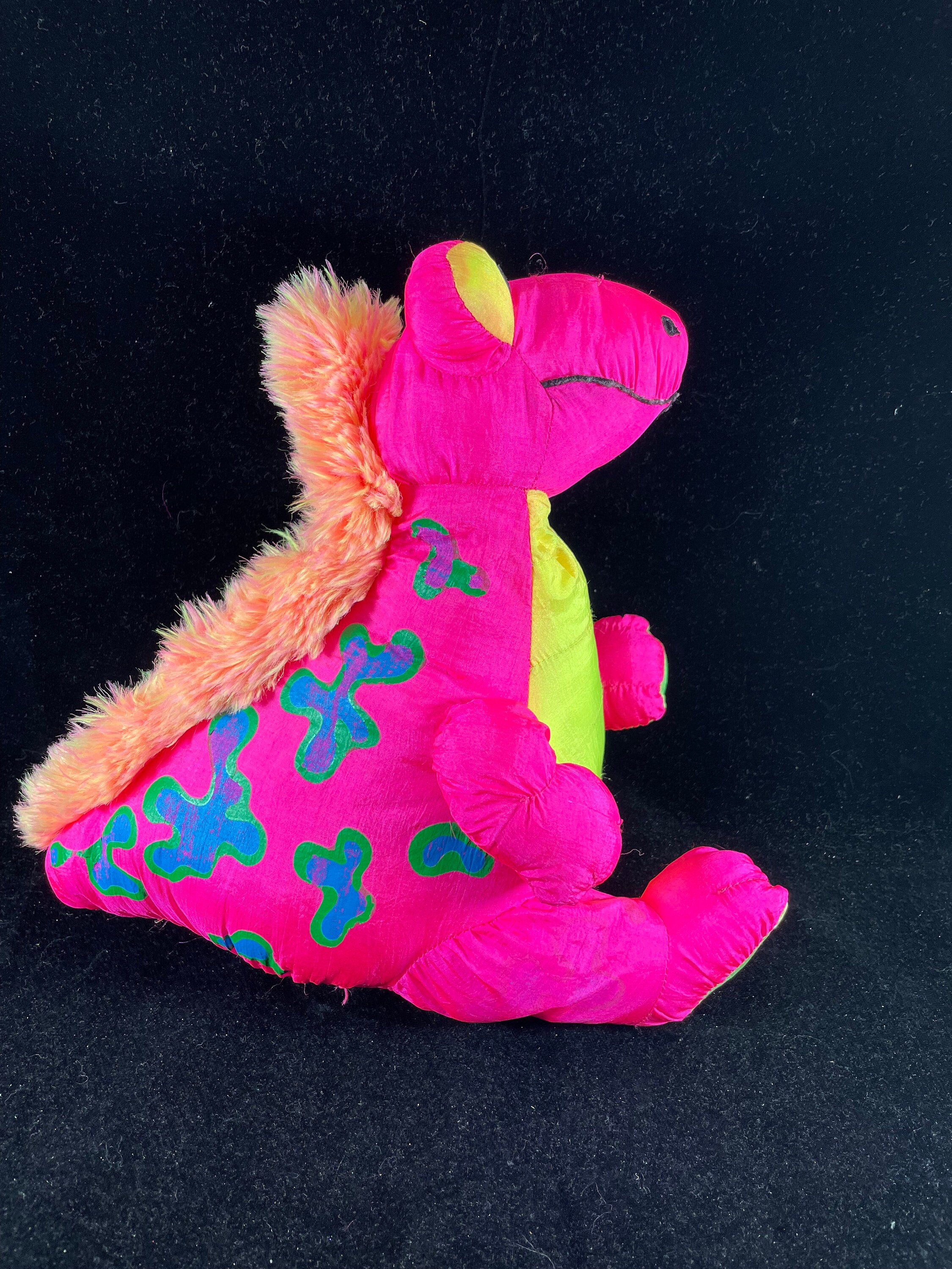 Stuffins Pink Dragon Dinosaur Plush Lumpy's Gang Lovey Noise Nylon 14 ...