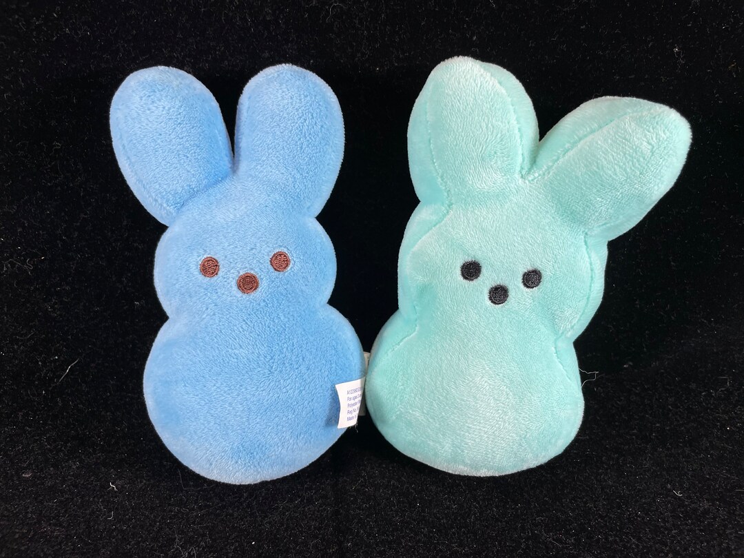 Easter Peeps Marshmallow Candy Stuffed Bunny Rabbit Plush Blue and ...