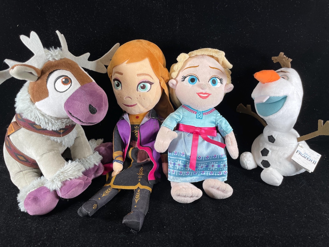 Disney Frozen Princess Set Elsa Ana Anna Olaf Sven Plush Doll 10 15 12 ...