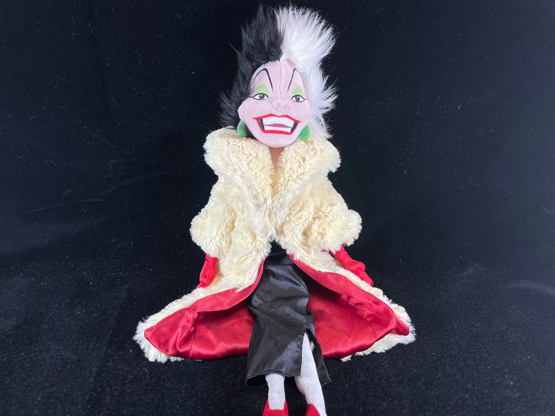 Large 22 Inch Plush Doll Disney 101 Dalmations Villain Cruella De Ville ...