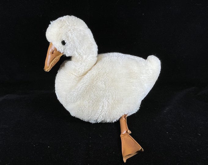1981 the Velvet Stable Lifelike Plush Duck Goose Swan Puppet With ...