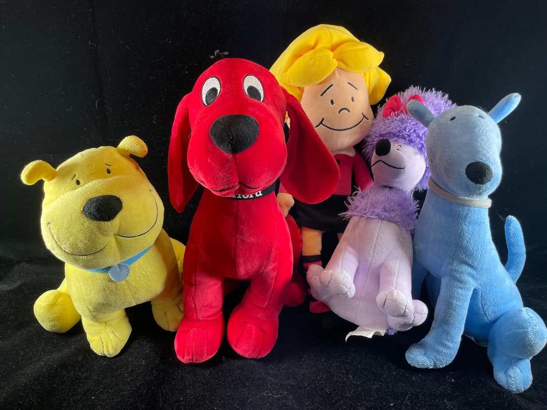 Clifford the Big Red Dog Cartoon 13 Inch Plush T-bone Yellow Emily ...