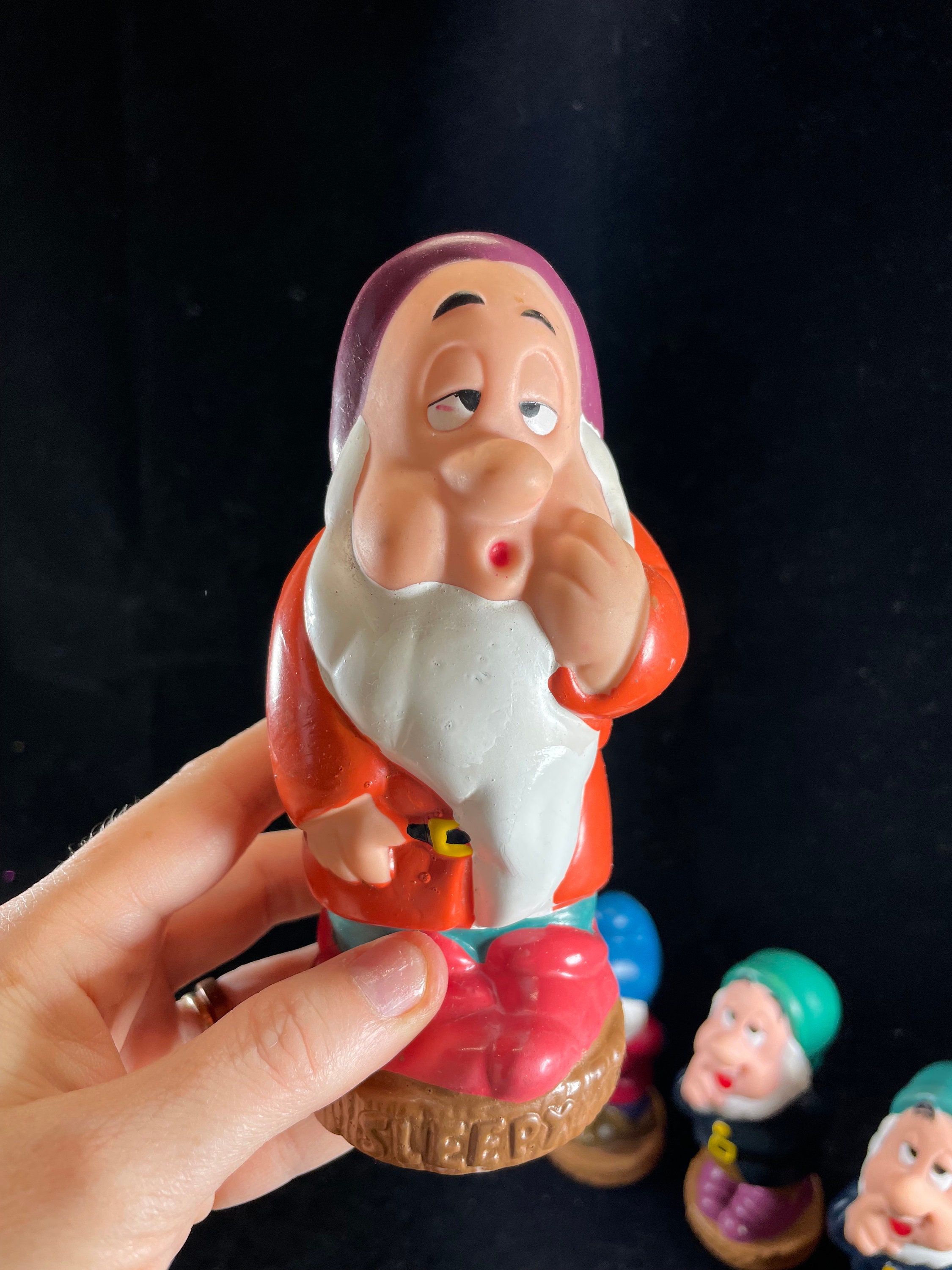 Vintage Disney Snow White Dwarf Squeaky Bath Toys, 5.5" Rubber Figures ...