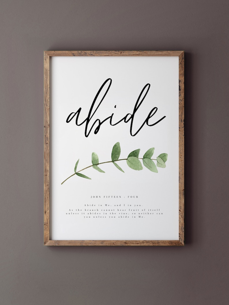 Abide | DIY Wall Art | Art Prints | Digital Prints | Wall Decor - Etsy UK