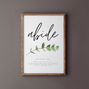Abide | DIY Wall Art | Art Prints | Digital Prints | Wall Decor - Etsy